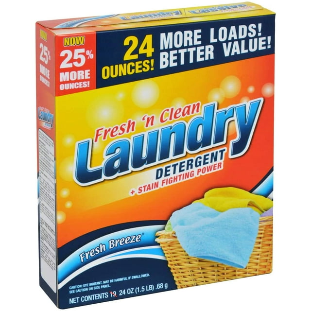 Fresh 'N Clean Laundry Detergent Powder, Spring Fresh Scent, 24 oz ...