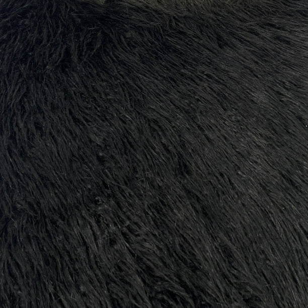 Black Mongolian Long Hair Faux Fur - Walmart.com