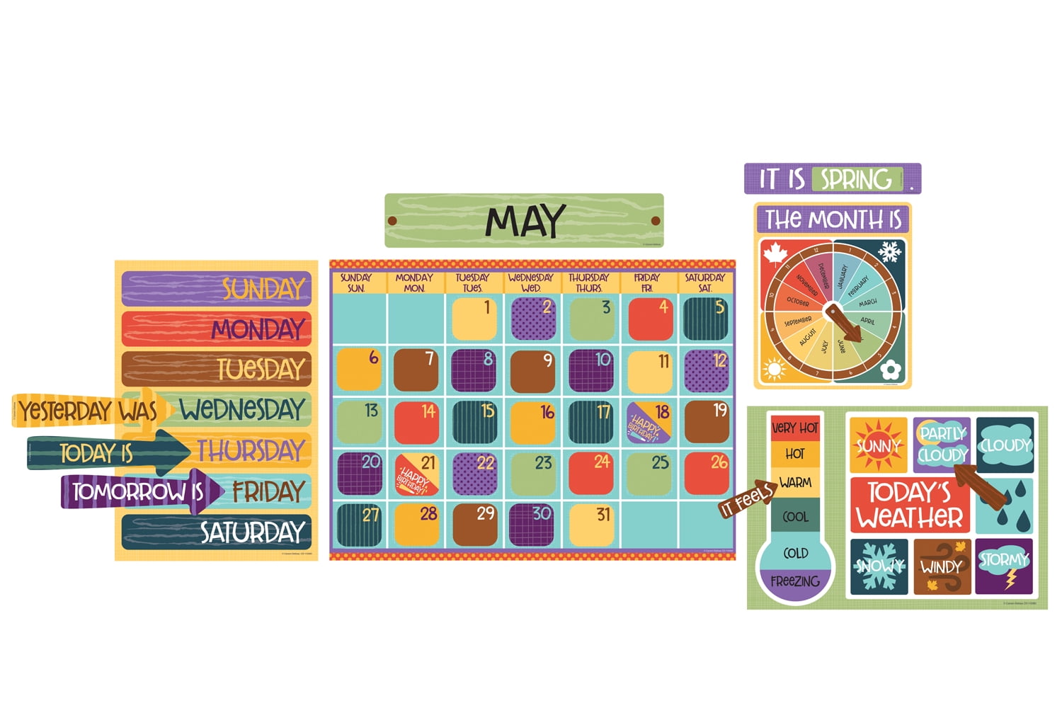 Nature Explorers Calendar Bulletin Board Set (Wallchart) - Walmart.com