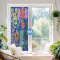 Abstract Flower Grass Pattern Window Privacy Film, Rainbow Film ...