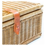 Drevy Covered Wicker Storage Basket, Small, 17 in L x 11 in W x 6 in H ...
