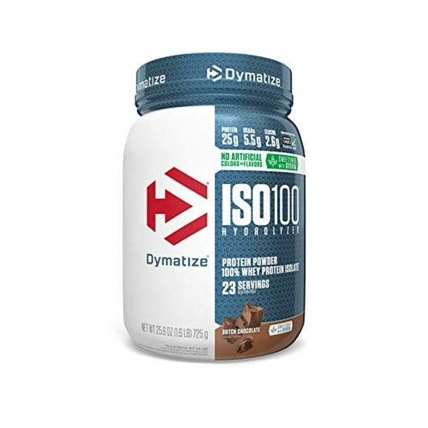 Dymatize ISO 100 Whey Protein Powder with 25g of Hydrolyzed, Chocolate ...