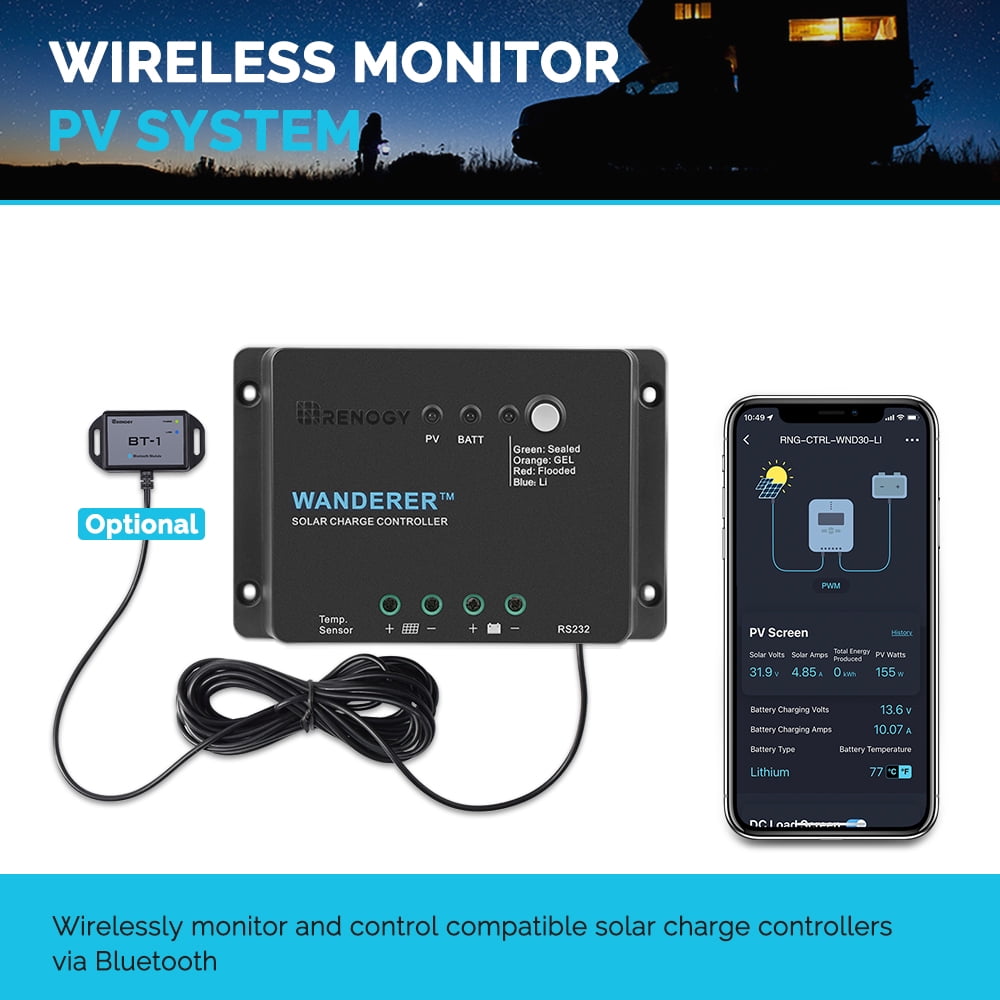 Renogy Wanderer Li 30A 12V Solar Charge Controller Nepal | Ubuy