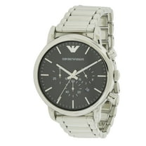 Emporio Armani Men's Chronograph Classic Black Leather Strap Analog ...