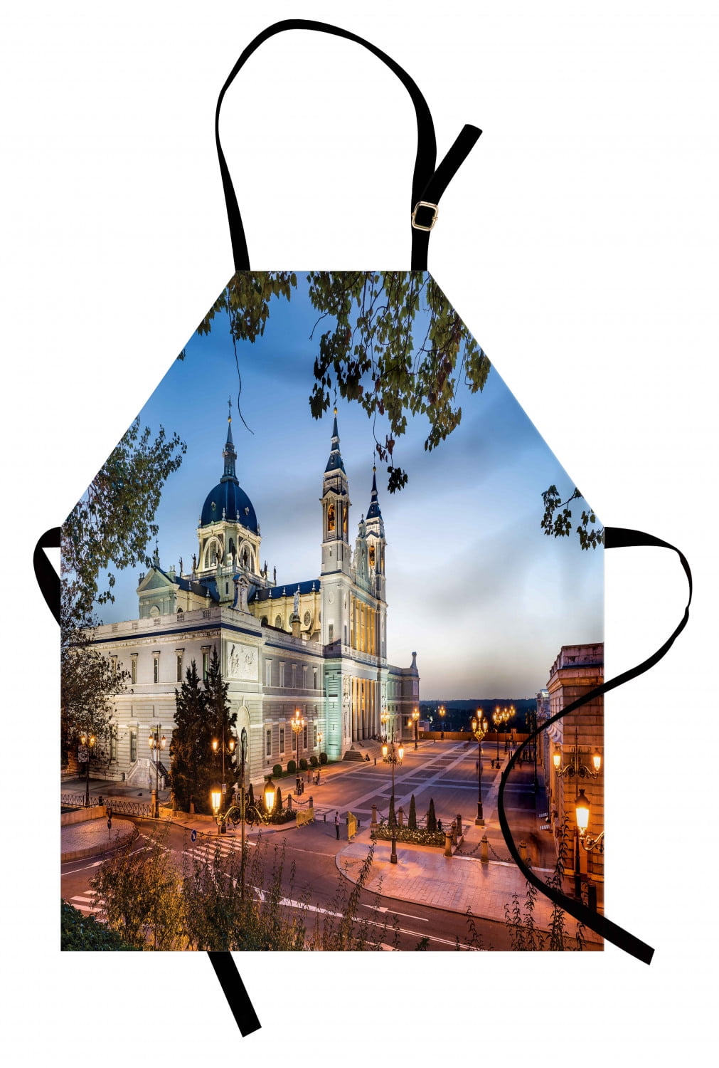 European Apron Old Cathedral and Royal Palace in Madrid Mediterrenean ...
