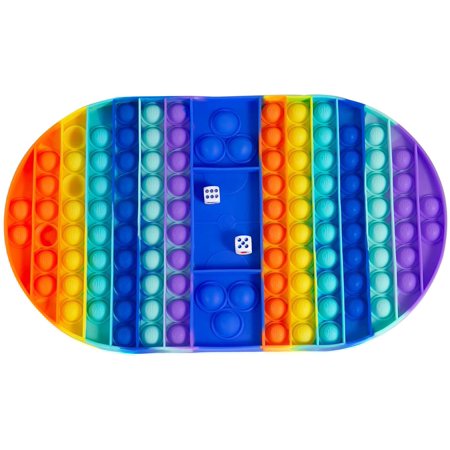 Big Pop Game Fidget Toy, Rainbow Chess Board Popper Fidget Sensory Toy ...