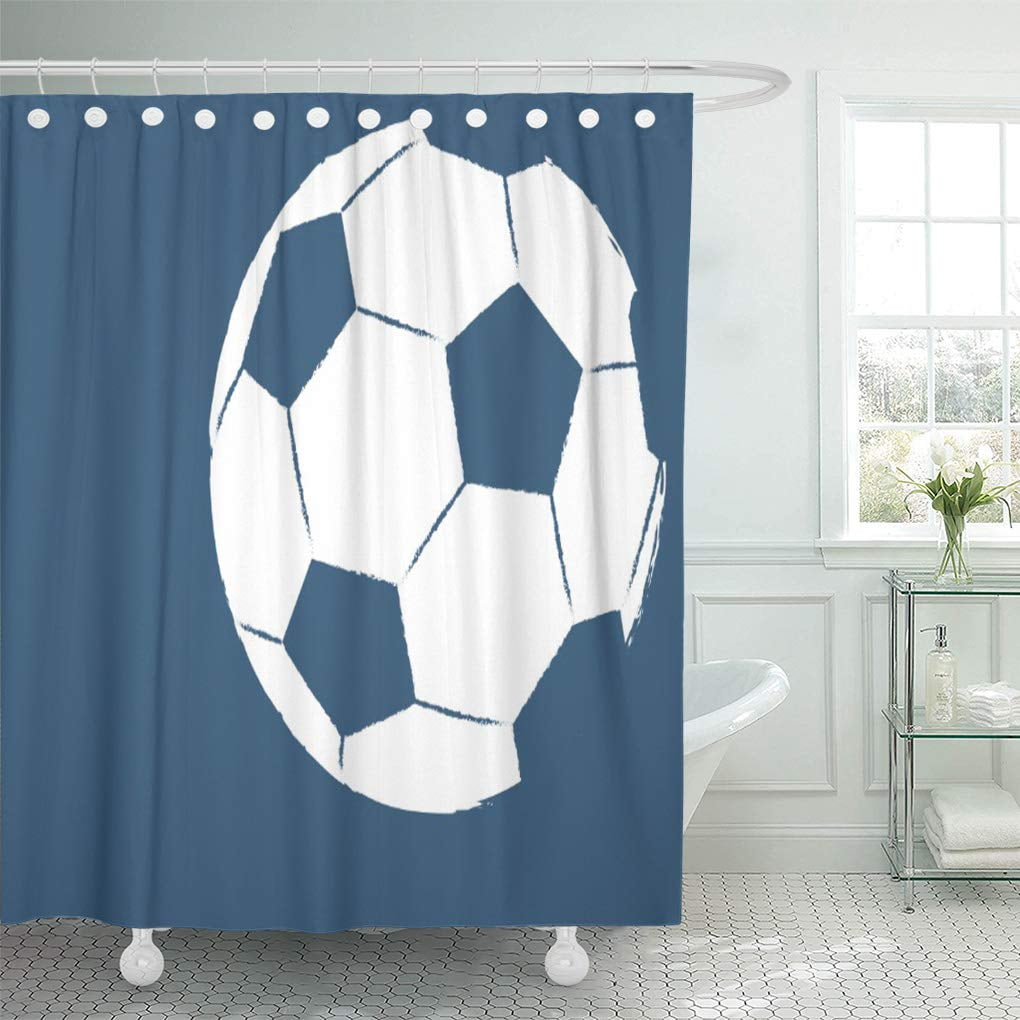 SUTTOM Sport Modern Hand Soccer of Nursery Boy Shower Curtain 66x72 ...
