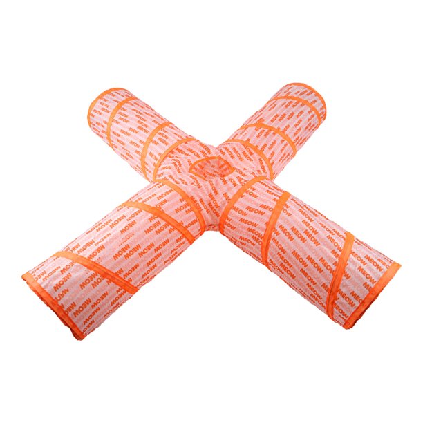 TISHITA Cat Tunnel Tube Collapsible Tubes with Play Ball Cat Tunnels ...