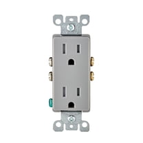 Leviton 3004970 15A 125V Decora Duplex Outlet - 5-15R, Light Gray ...