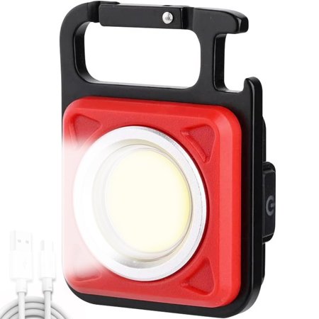 COB Small Flashlight COB Keychain Flashlight 800Lumens Rechargeable LED ...