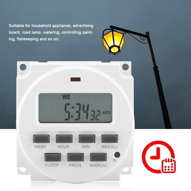 Outdoor Light Timer, Digital Timer Anti-interference Plastic Light ...