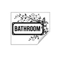Black Butterfly Bathroom Door Wall Sticker, Elegant Butterfly Wall ...