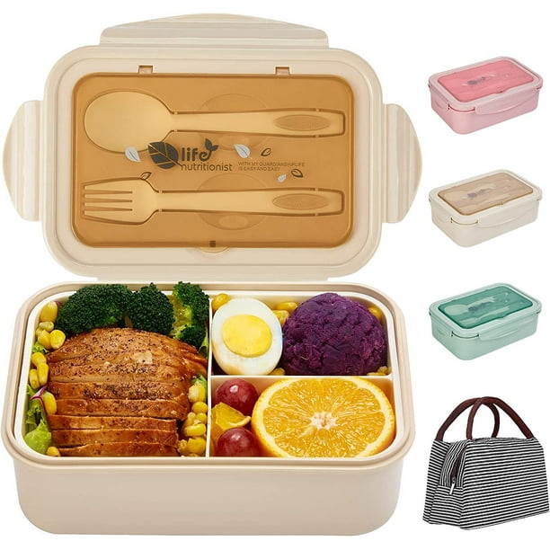 Bento Boxes, 1400ML Leak-Proof Lunch Container with Lunch Bag, Spoon ...
