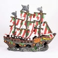 Penn-Plax Deco-Replicas Striped Sail Shipwreck Aquarium Decor– Large ...