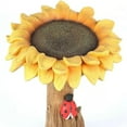 SuoKom Beautiful Sunflower Bird Bath Brown Pedestal Handmade For ...