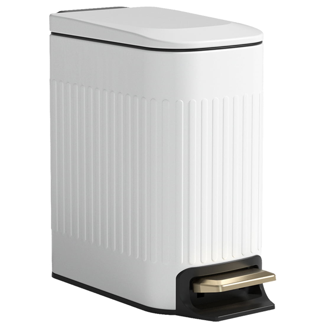 Small Trash Can with Lid, 1.6 gal Stainless Steel Step Garbage Can with ...