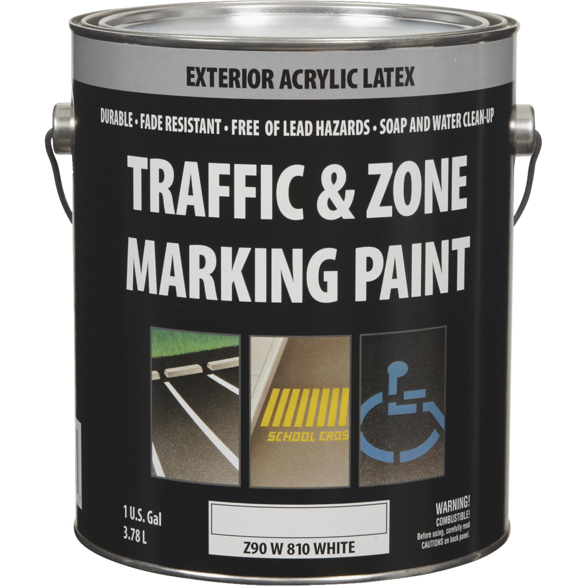 Traffic & Zone White Latex Gallon Traffic Paint Z90W00810-16 - Walmart.com