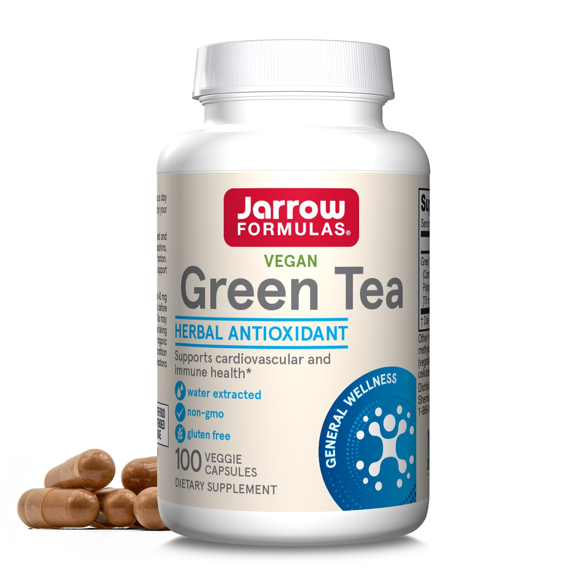 Suplemento de té verde Jarrow Formulas 500 mg 100 cápsulas | Walmart en ...