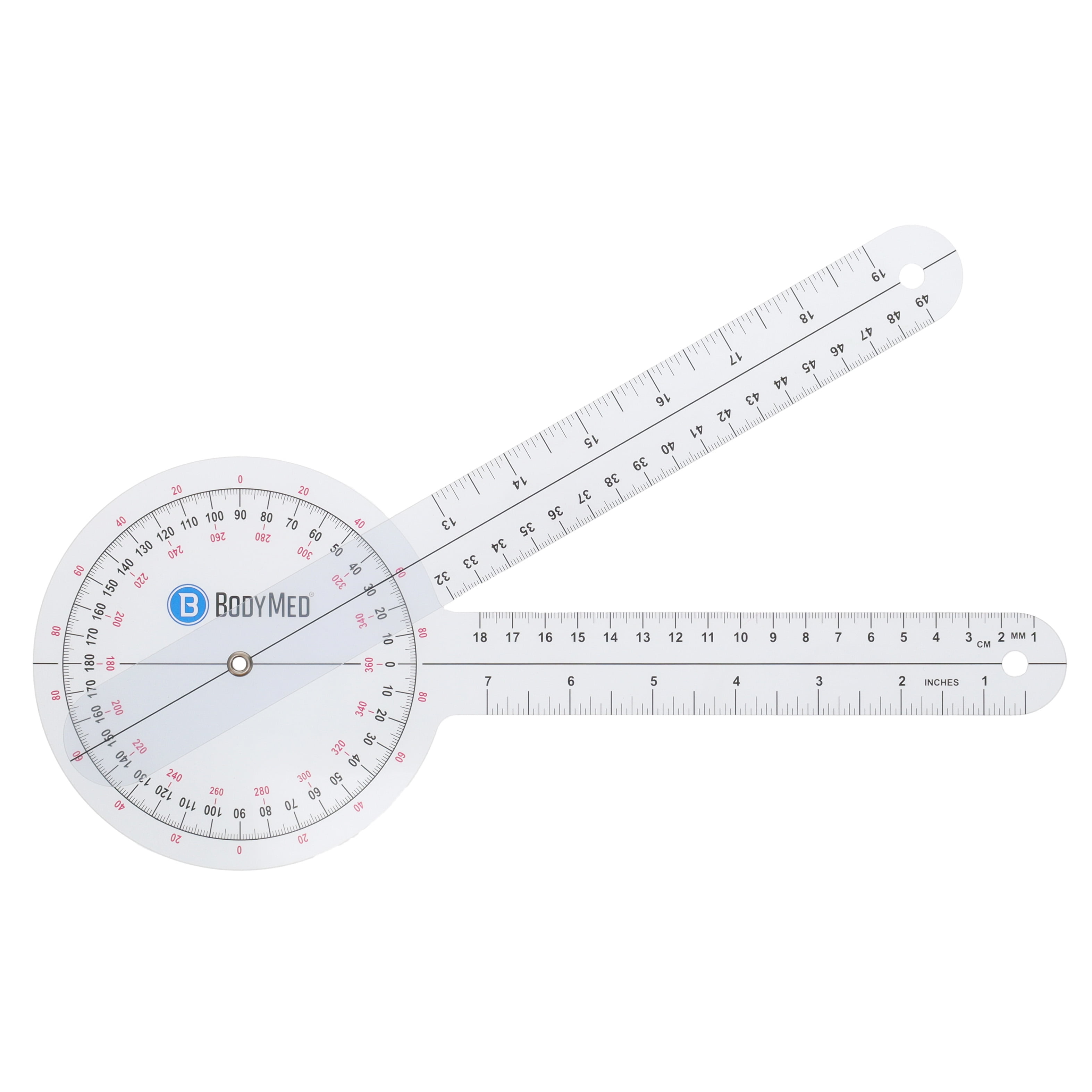 BodyMed 12 Inch Medical Spinal Goniometer Measurer – 360° ISOM ...