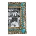 Rustic Western Turquoise Teardrop Gems Scrollwork Patterns 6X4 Picture ...