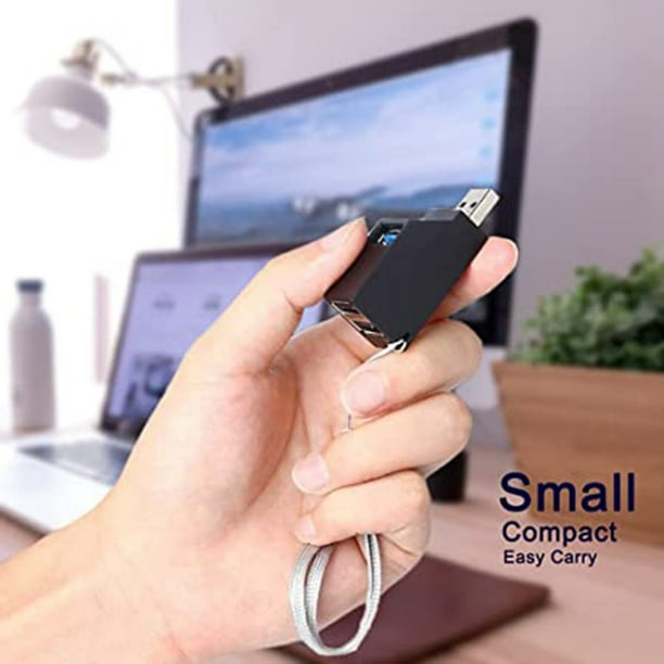 3.0 In-line Mini Portable USB 3-port Splitter USB Port Extender ABS ...