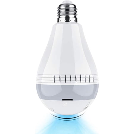 WiFi Light Bulb Camera, 360 Degree Panoramic Security Camera,1080P ...