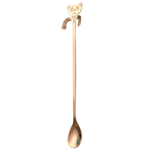 Phyboom ,Portable Cute Bear Spoon Long Handle Spoons Flatware Coffee ...
