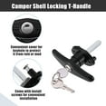Unique Bargains 2 Set Right Cap Locking T-Handles for Pickup Truck Cap ...