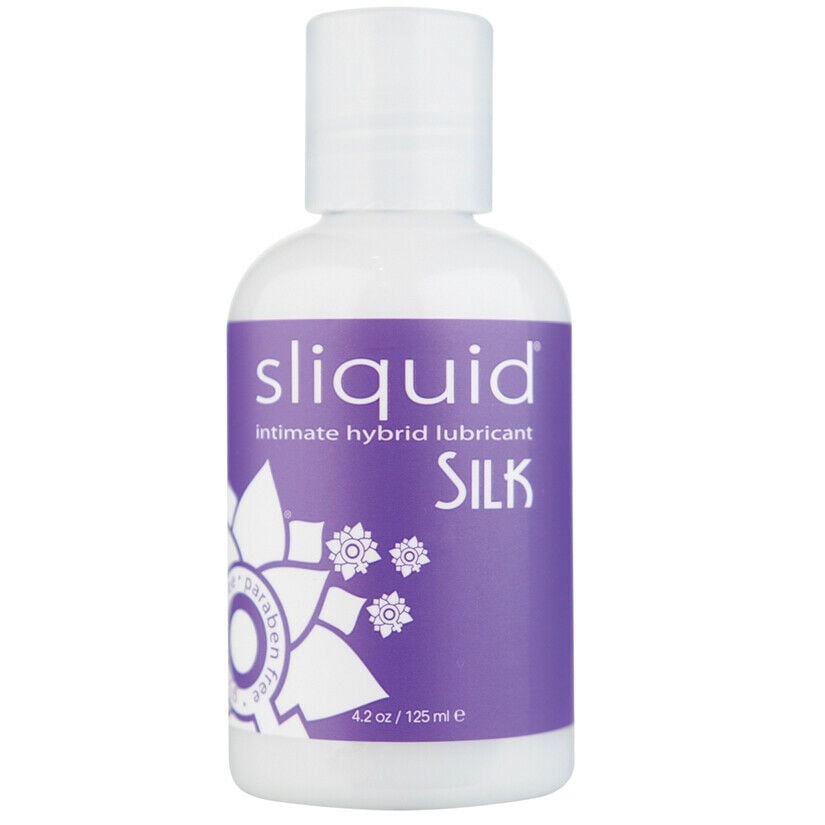 Sliquid Silk Hybrid Lubricant | Silicone+Water Based Infused Lubricant ...