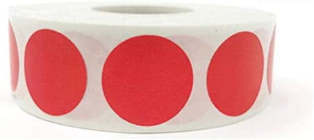 Color Coding Dot Stickers 3/4" Self-Adhesive Round Circle Labels, Red ...
