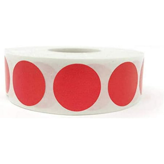Color Coding Dot Stickers 3/4" Self-Adhesive Round Circle Labels, Red ...