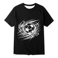 Boys Tops Summer Theme Printed Short Sleeve Rugby Shirt for Boy,Black,2 ...