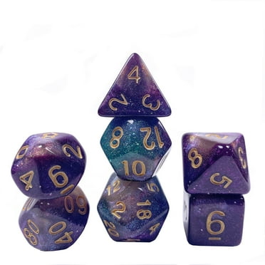Naler 6 Sets Polyhedral DND Dice with Drawstring Pouches for RPG MTG ...