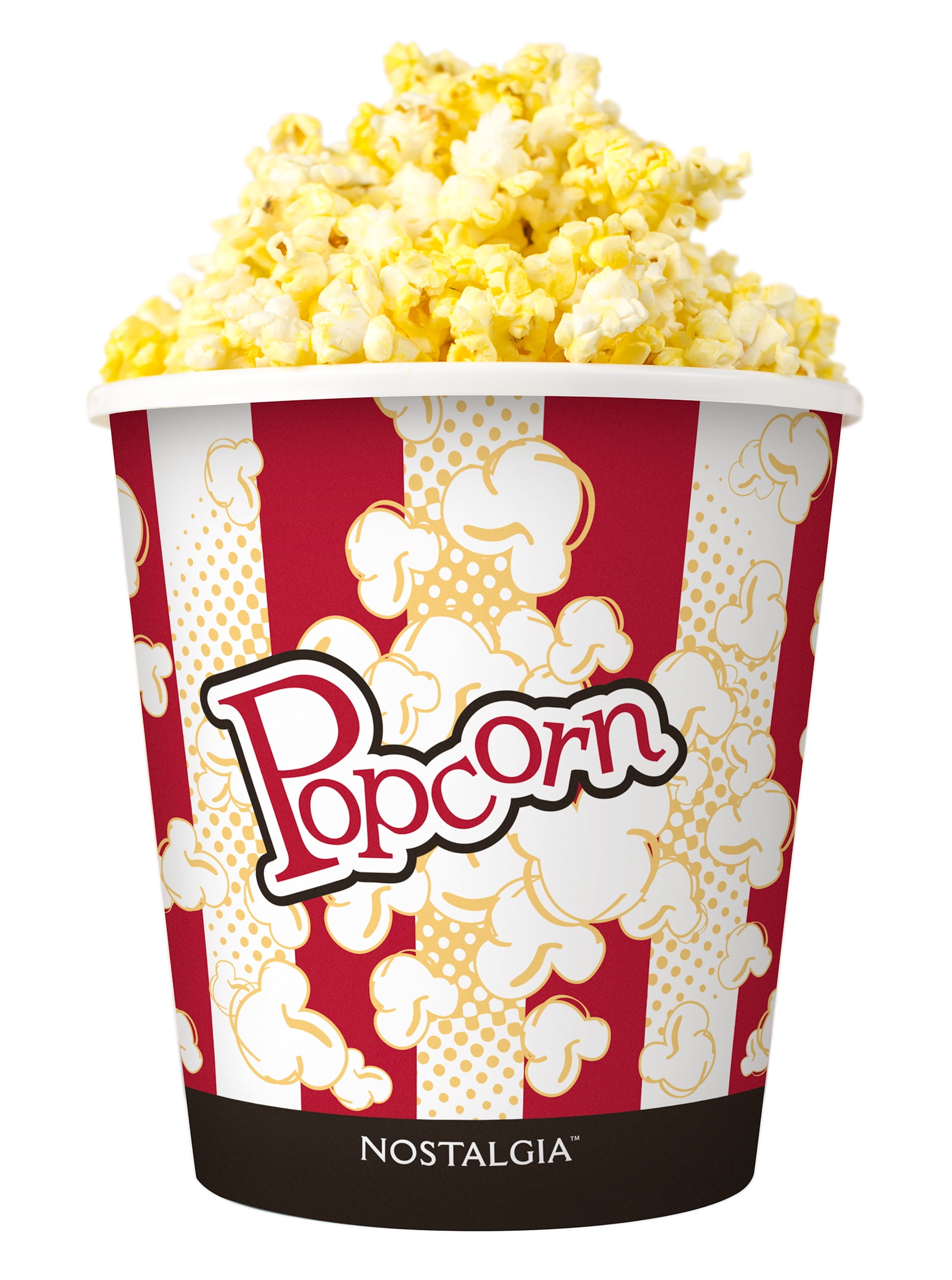 Nostalgia PRPB4 4 Quart Reusable Round Popcorn Bucket - Walmart.com