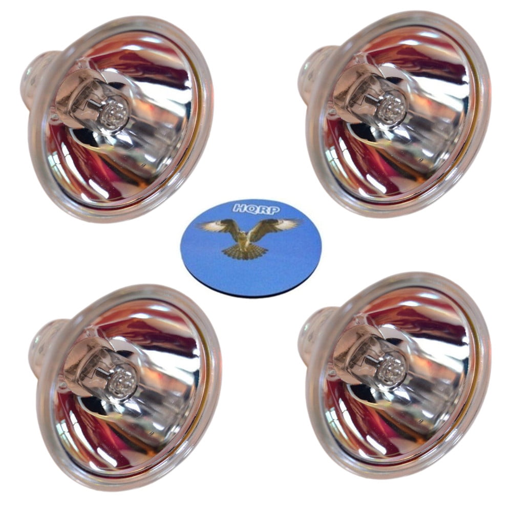 HQRP 4-Pack 15V 150W MR16 Shape GZ6.35 Base Halogen Lamp Bulb for Fiber ...