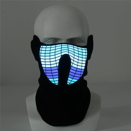 Cool Flash Half Face Mask Light Up Luminous Halloween Party Costume ...