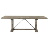 Pemberly Row Transitional Wood Dining Table in Walnut Chestnut ...
