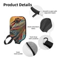 Bearded Dragon Lizards Retro Pickleball Paddle Cover with External Mesh ...