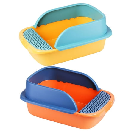 2Pcs Anti Splashing Cat , Heighten Tray Sandbox Durable Easy Cleaning ...