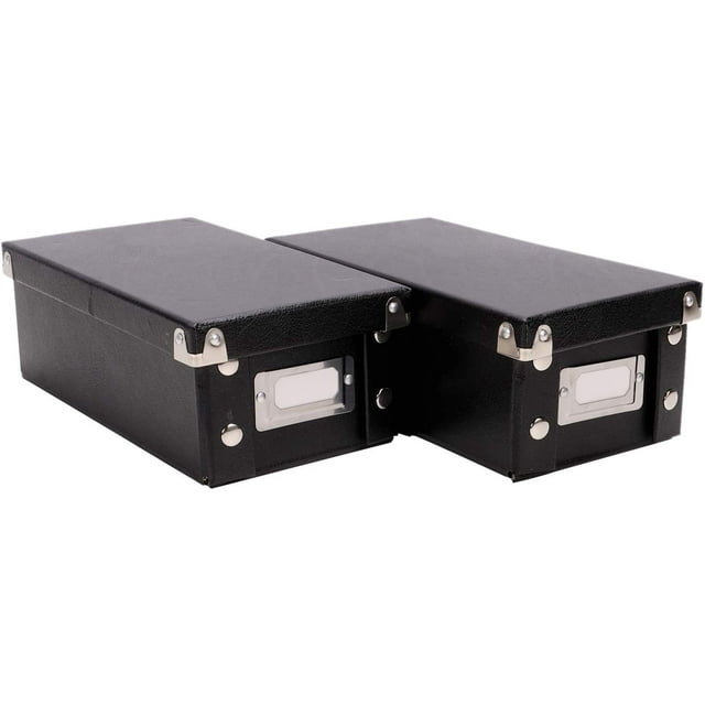 3x5 Index Card Box, Black, 2 PK - Walmart.com