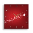 3drose, Pretty White Shooting Star on a Red Background, 15x15 Wall ...