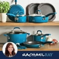 Rachael Ray 15 Piece Nonstick Pots And Pans Set Cookware Set Marine