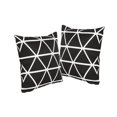 Amelia Outdoor Modern Triangle 17.75" Water Resistant Fabric Square ...