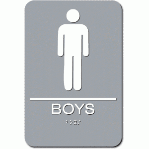Boys Bathroom Sign