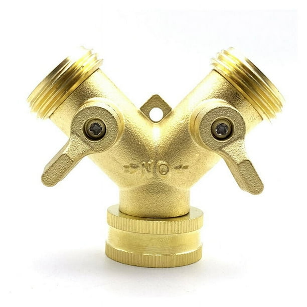 Garden Hose Diverter Brass Faucet Diverter Garden Double Ball Valve Y ...