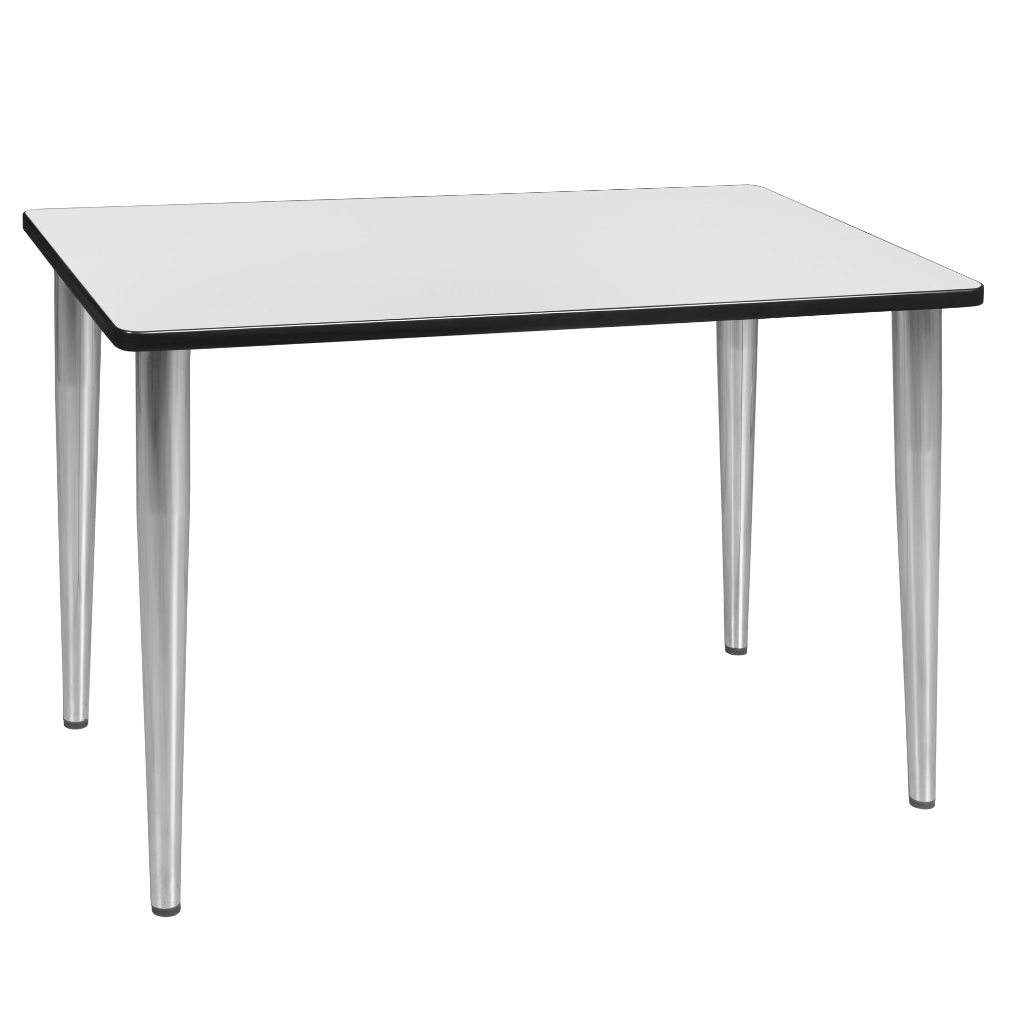Regency Kahlo 48 x 24 in. Training Seminar Table- White Top, Chrome ...