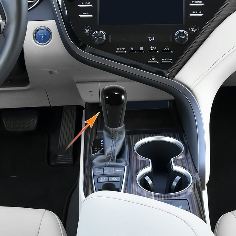 M8x1.25 Car Gear Shift Knob Gear Lever Shifter for Toyota Camry Yaris for Lexus ES300 ES330 Black Faux Leather with Hole Walmart