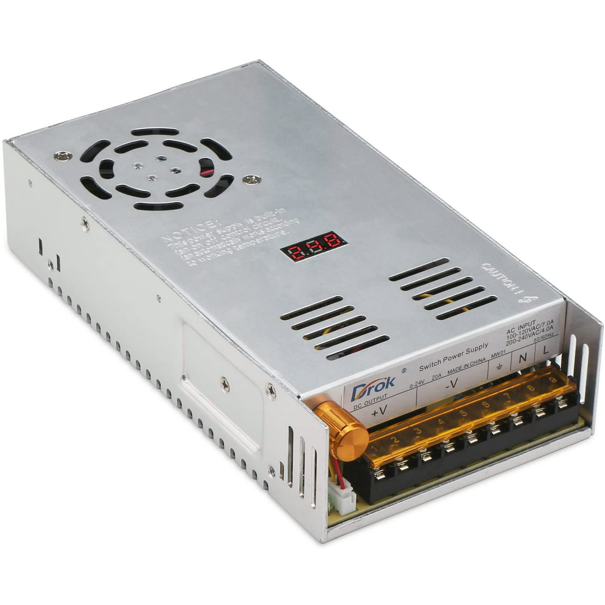 DROK Adjustable 24V Power Supply AC - Model:200571 - munimoro.gob.pe