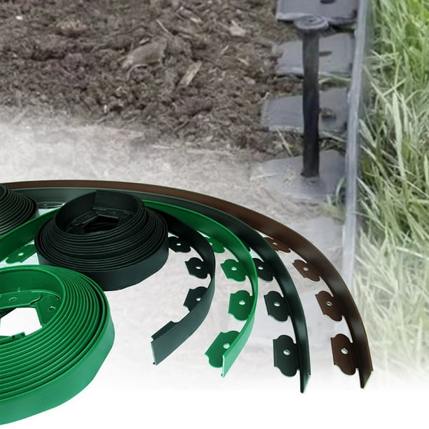 No Dig Landscape Edging,Landscape Edging Kit PE Lawn Edging No Dig Tall ...