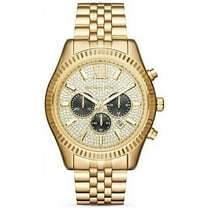 Michael Kors Men's Lexington Gold-Tone Chronograph Watch MK8494 ...